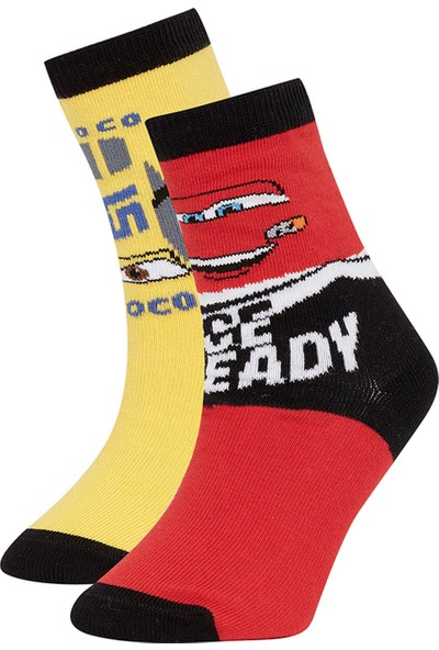 DeFacto Erkek Çocuk Cars Lisanslı Pamuklu 2'li Uzun Çorap X2332A6NS