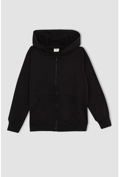 DeFacto Erkek Çocuk Kapüşonlu Basic Hırka X2553A622SP