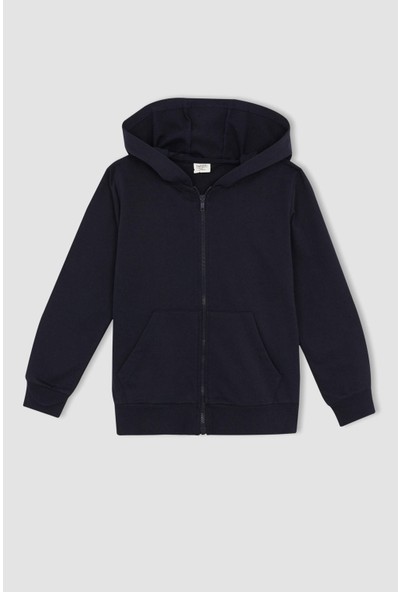 DeFacto Erkek Çocuk Kapüşonlu Basic Hırka X2553A622SP