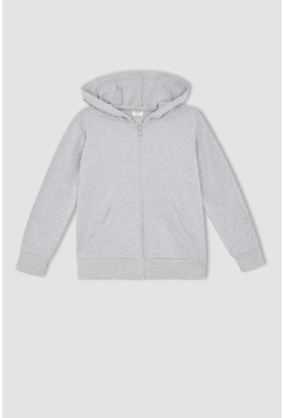 DeFacto Erkek Çocuk Kapüşonlu Basic Hırka X2553A622SP