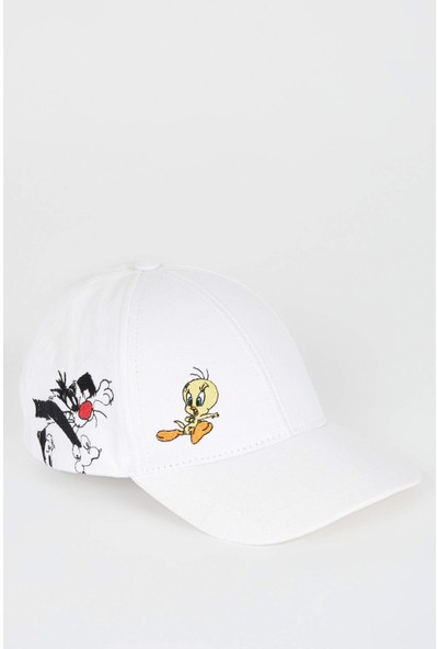 DeFacto Kız Çocuk Looney Tunes Lisanslı Nakışlı Cap Şapka X0361A622SM