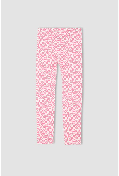 DeFacto Kız Çocuk Slim Fit Desenli Uzun Tayt W8621A622SP