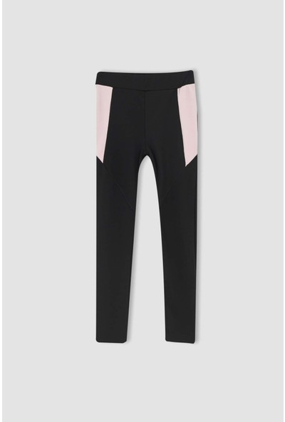 DeFacto Kız Çocuk Slim Fit Defacto Fit Renk Bloklu Uzun Tayt X0391A622SP