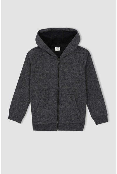 DeFacto Erkek Çocuk Kapüşonlu Fermuarlı Sweat Hırka W7885A622SP DeFacto Erkek Çocuk Kapüşonlu Fermuarlı Sweat Hırka W7885A622SP