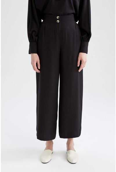 DeFacto Regular Fit Geniş Paça Belmando Viskon Palazzo Pantolon X3111AZ22SP DeFacto Regular Fit Geniş Paça Belmando Viskon Palazzo Pantolon X3111AZ22SP