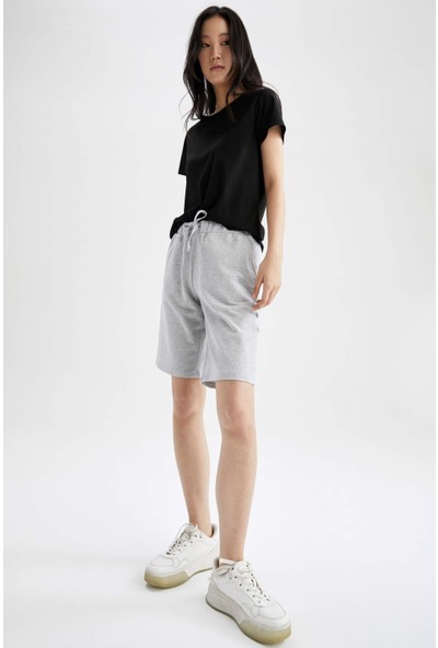 DeFacto Regular Beli Bağcıklı Geri Dönüşümlü Bermuda Şort W9369AZ22SM DeFacto Regular Beli Bağcıklı Geri Dönüşümlü Bermuda Şort W9369AZ22SM