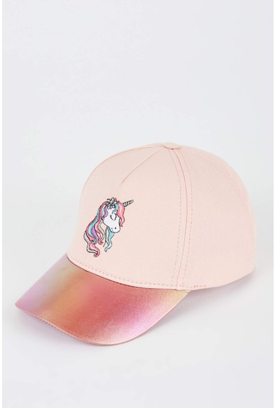 DeFacto Kız Çocuk Nakışlı Cap Şapka X0374A622SM