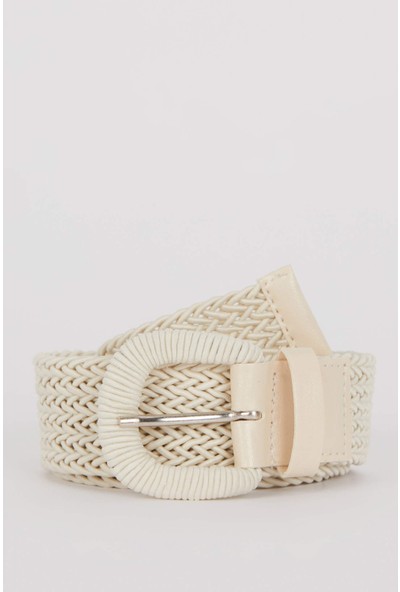 DeFacto Kadın Örgü Desenli Suni Deri Kemer S2596AZNS