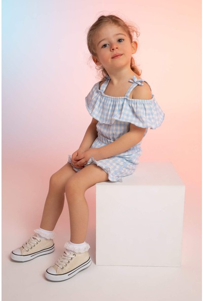 DeFacto Kız Bebek Pötikare Desenli Bluz Şort Takım X0775A222SP DeFacto Kız Bebek Pötikare Desenli Bluz Şort Takım X0775A222SP