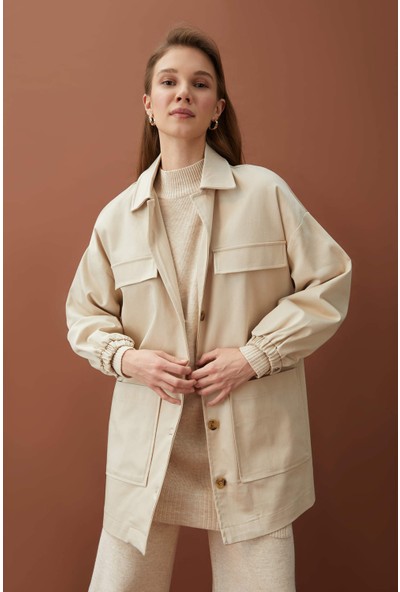 DeFacto Relax Fit Çift Cepli Gömlek Ceket X0662AZ22SP