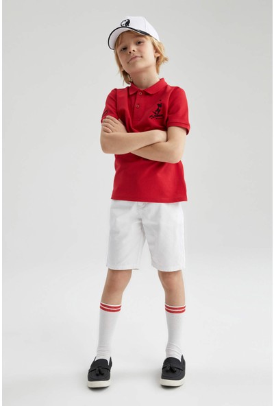 DeFacto Erkek Çocuk Gabardin Bermuda Şort W9327A622SM