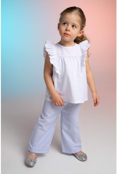 DeFacto Kız Bebek Culotte Fit Esnek Belli Poplin Pantolon X2090A222SP