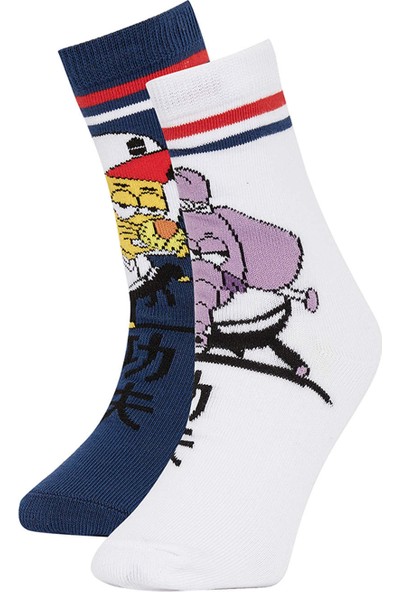 DeFacto Erkek Çocuk Kral Şakir Lisanslı Pamuklu 2'li Uzun Çorap X2330A6NS DeFacto Erkek Çocuk Kral Şakir Lisanslı Pamuklu 2'li Uzun Çorap X2330A6NS