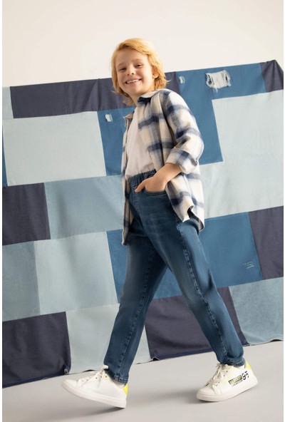 DeFacto Erkek Çocuk Ballon Fit Esnek Belli Jean Pantolon W6225A622SP DeFacto Erkek Çocuk Ballon Fit Esnek Belli Jean Pantolon W6225A622SP