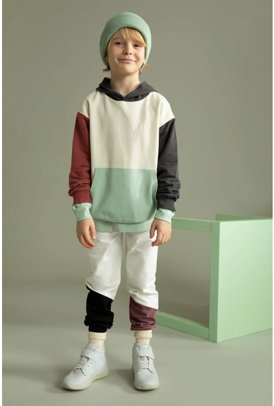 DeFacto Erkek Çocuk Renk Bloklu Jogger Eşofman Altı W6858A622SP