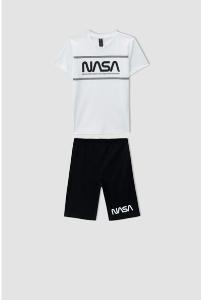 DeFacto Erkek Çocuk Nasa Lisanslı Kısa Kollu Pijama Takım V1779A621HS