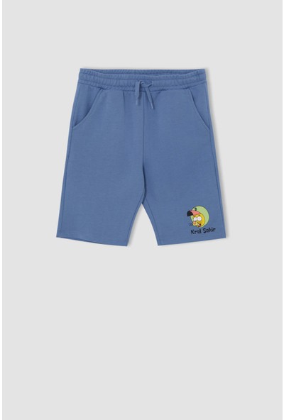 DeFacto Erkek Çocuk Kral Şakir Lisanslı Esnek Belli Bermuda Şort V3044A621HS