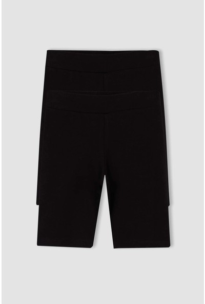 DeFacto Kız Çocuk Basic 2'li Biker Tayt V5592A621HS DeFacto Kız Çocuk Basic 2'li Biker Tayt V5592A621HS