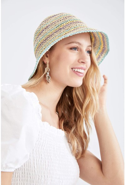 DeFacto Kadın Hasır Bucket Şapka W7203AZ22SM