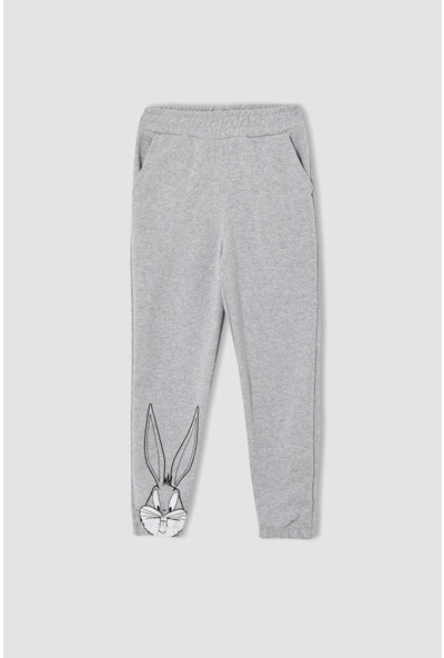 DeFacto Kız Çocuk Looney Tunes Lisanslı Geri Dönüşümlü Jogger Eşofman Alt V0413A621WN