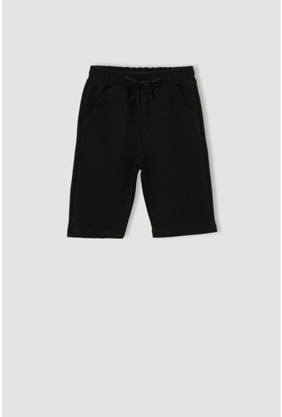 DeFacto Erkek Çocuk Dokulu Esnek Belli Bermuda Şort V6200A621HS