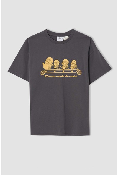 DeFacto Erkek Çocuk Kral Şakir Lisanslı Kısa Kollu Tişört V3037A621HS