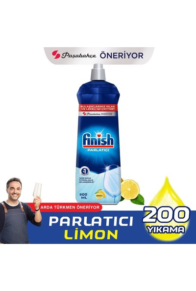Finish Bulaşık Makinesi Parlatıcı Limon 800 ml Finish Bulaşık Makinesi Parlatıcı Limon 800 ml