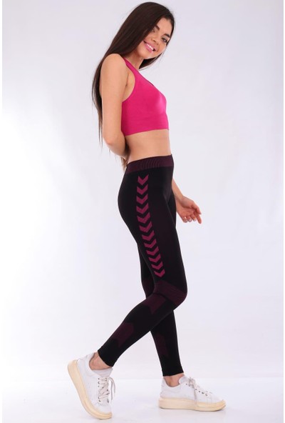 Dream Kadın Yüksek Bel Baskılı Siyah Tayt