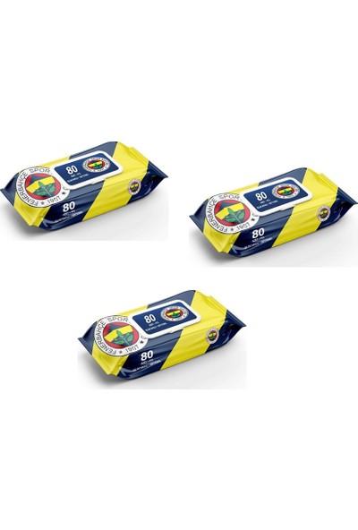 Fenerbahçe Taraftar Islak Mendil 80'*3 Adet 240 Yaprak Fenerbahçe Taraftar Islak Mendil 80'*3 Adet 240 Yaprak