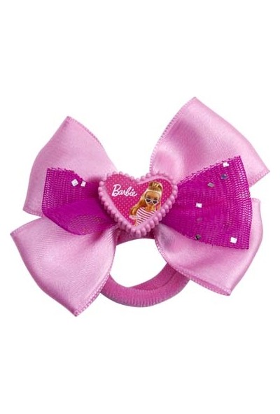 Barbie Pink Silvery Ribbon Hair Clip