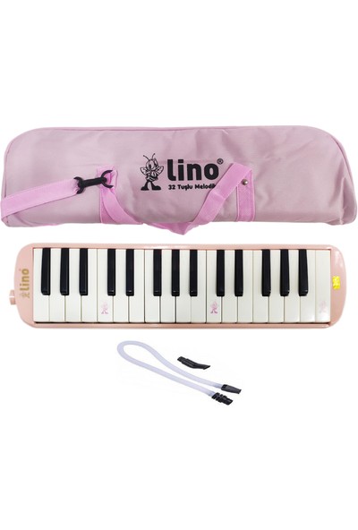 Lino 32 Tuşlu Melodika Bez Çanta- Pastel Pembe