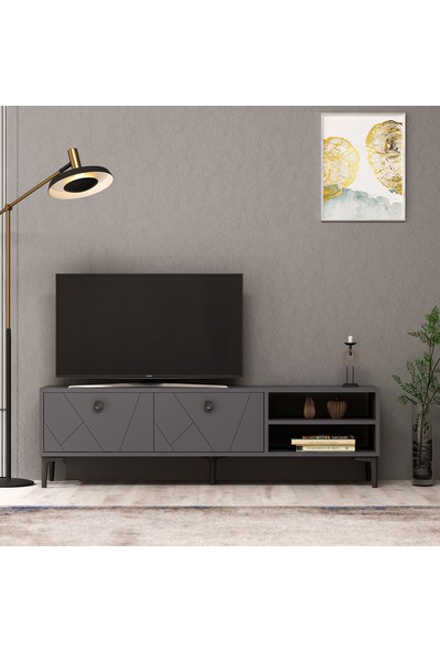 Demonte Dekor Clara Tv Ünitesi Antrasit Demonte Dekor Clara Tv Ünitesi Antrasit