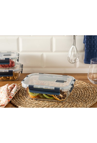 English Home Doria Cam Saklama Kabı 750 ml Antrasit English Home Doria Cam Saklama Kabı 750 ml Antrasit