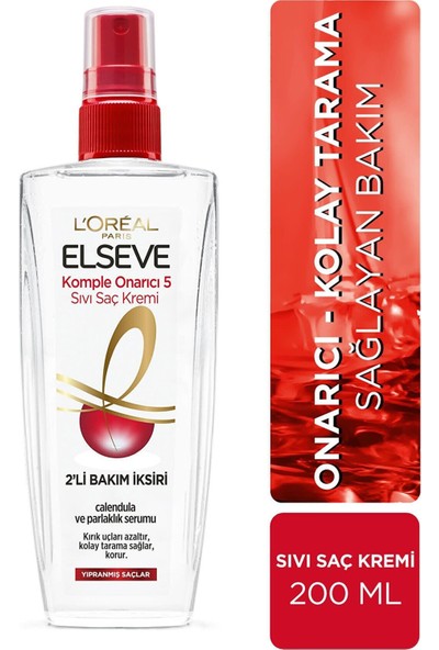 Loreal Paris Elseve L'oréal Paris Elseve Komple Onarıcı 5 Sıvı Saç Kremi 200 ml
