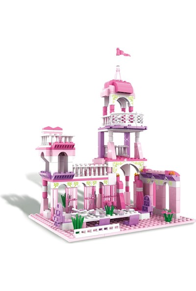 Cogo Kızlar Prenses Kale Yapı Taşları Oyuncaklar Saray Kralın Ziyafeti ile Pembe Yapı Kiti 254 Parça (Yurt Dışından)