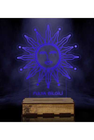 Ejoya Kişiye Özel Güneş Tasarım 3 Boyutlu LED Lamba 107613 Ejoya Kişiye Özel Güneş Tasarım 3 Boyutlu LED Lamba 107613
