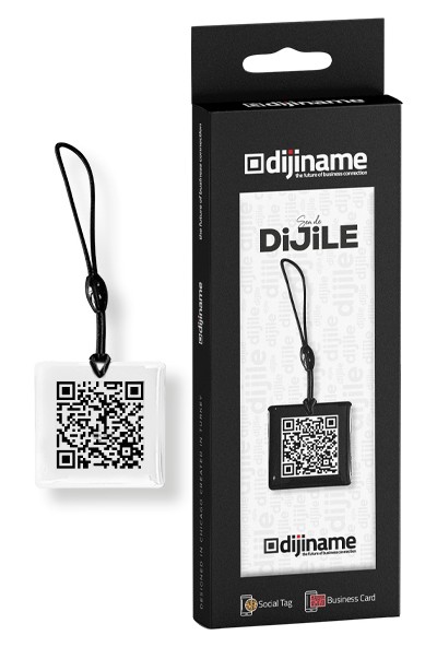 Dijital Nfc ve Qrlı Anahtarlık - Siyah