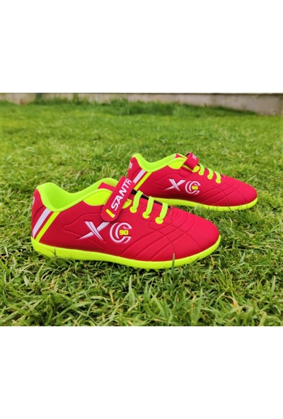 Santra Sntr Ç-208 Çocuk Çim Saha Halı Saha Krampon Ayakkabı Kırmızı