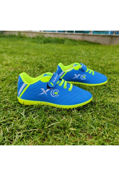 Santra Sntr Ç-208 Çocuk Çim Saha Halı Saha Krampon Ayakkabı Mavi