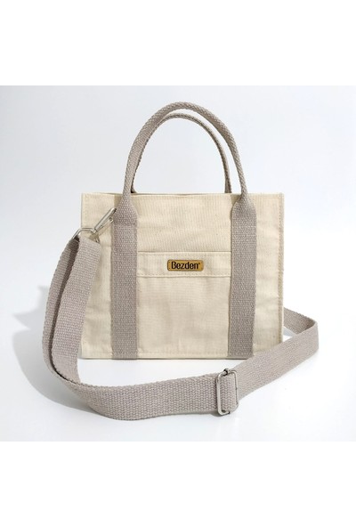 Bezden Kanvas Mini Tote Çanta