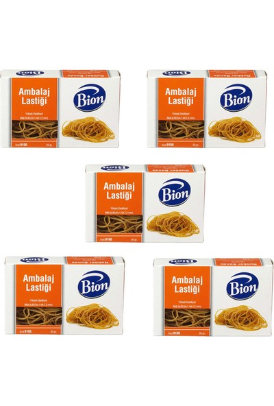 Mas Bion Ambalaj Lastiği Midi Boy 50 gr 9100 5’li Paket Mas Bion Ambalaj Lastiği Midi Boy 50 gr 9100 5’li Paket