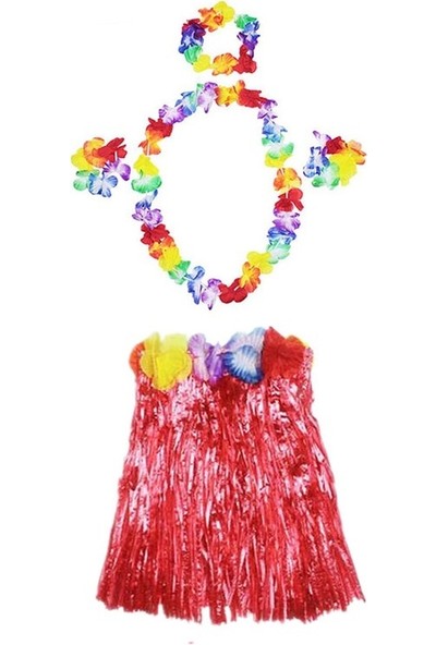 World of Pets Hawaii Kolye Etek Taç ve Bileklik Seti Kırmızı World of Pets Hawaii Kolye Etek Taç ve Bileklik Seti Kırmızı