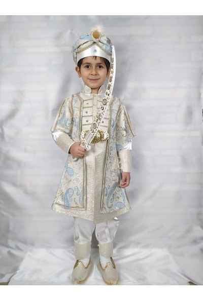 Başak Sünnet (3-10 Yaş)Krem Renk Tokalı Sultan Model Sünnet Kıyafeti