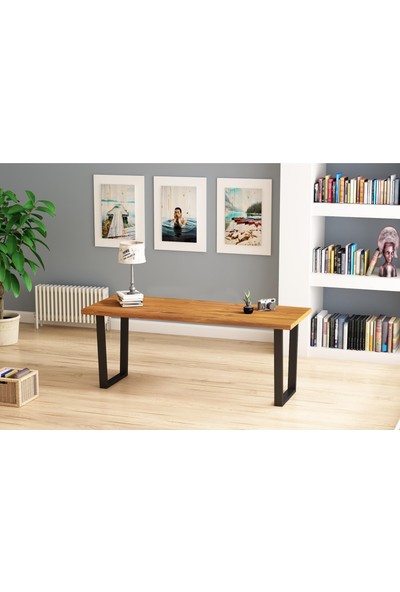 Woodesk Ilgın Masif Tik Renk 120X70 Yemek Masası CPT7217-120