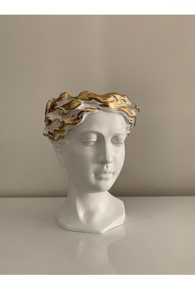 ADKPİETRO Helen Dekoratif Saksı Beyaz