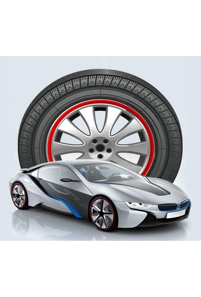 Mastercar 4 Jant Için 6 mm Jant Çevresine Sportif Kırmızı Şerit Mastercar 4 Jant Için 6 mm Jant Çevresine Sportif Kırmızı Şerit