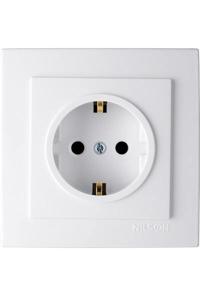 Nilson Touran Beyaz Topraklı Priz
