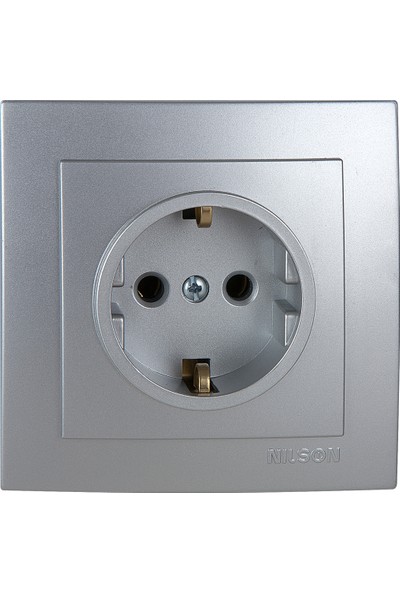 Nilson Touran Gümüş Topraklı Priz