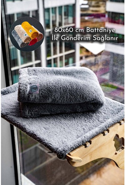 Cama Asılan Yapışan Vantuzlu Kedi Yatağı Yıkanabilir 45x30 cm ve Battaniye 80x60cm Cama Asılan Yapışan Vantuzlu Kedi Yatağı Yıkanabilir 45x30 cm ve Battaniye 80x60cm