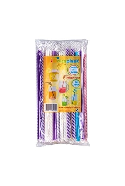 Nice Plast Jelatinli ve Körüklü Frozan Pipet 50'li